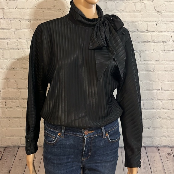 Act Iii | Tops | Vintage Act Iii 98s Black Blouse Sz 6 Med | Poshmark